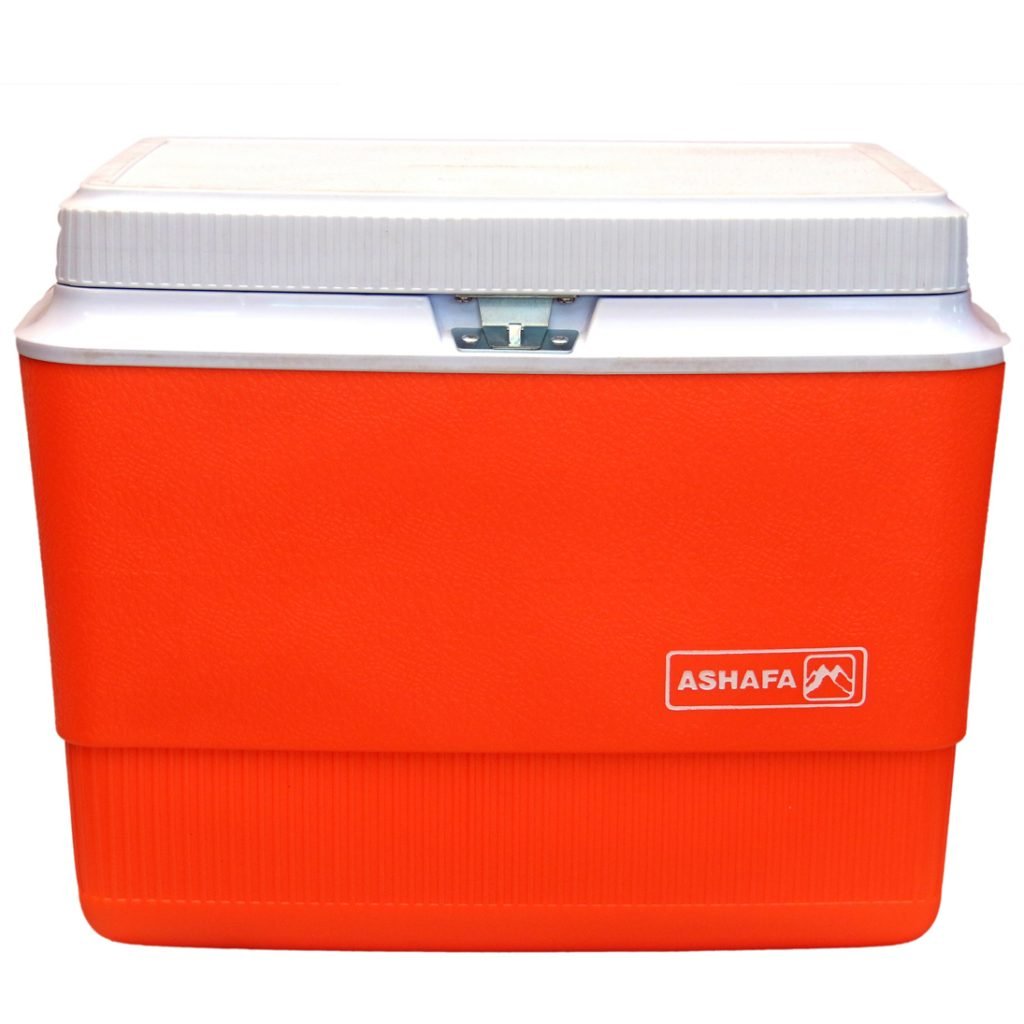 Ashafa Ice Box - 40 LTR | Plastic Orange Ashafa Flask Drinking Water ...